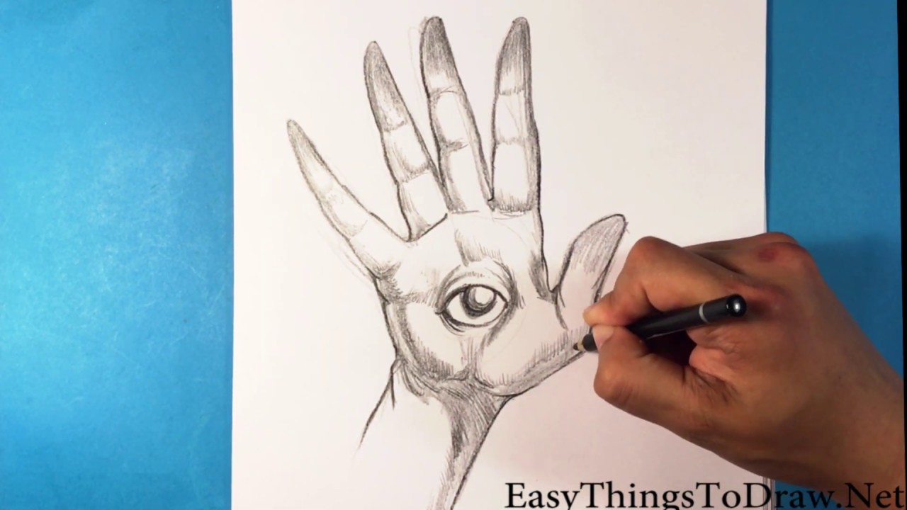 How to Draw Pan's Labyrinth - Pale Man Hand - Halloween Drawings - YouTube