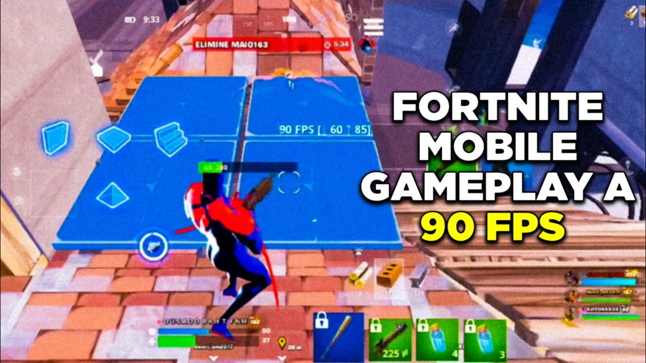 FORTNITE MOBILE GAMEPLAY A 90 FPS - YouTube