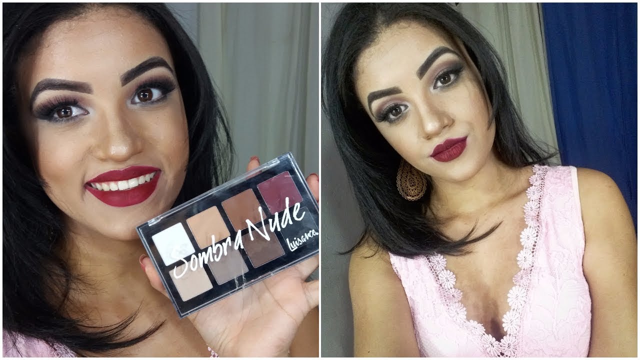 Maquiagem usando a Paleta SOMBRA NUDE da LUISANCE - YouTube
