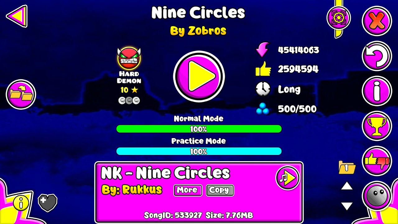 Nine Circles 100% lets go - YouTube
