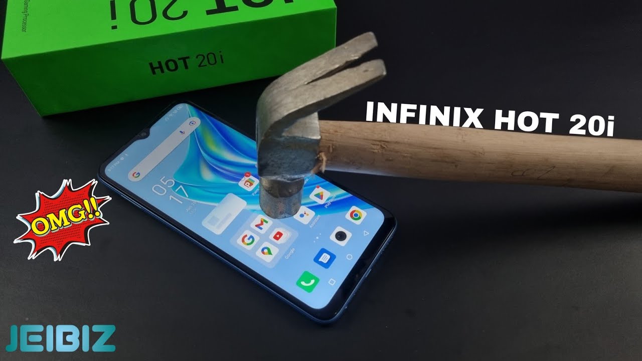 Infinix Hot 20i Screen Scratch & Hammer Test - YouTube