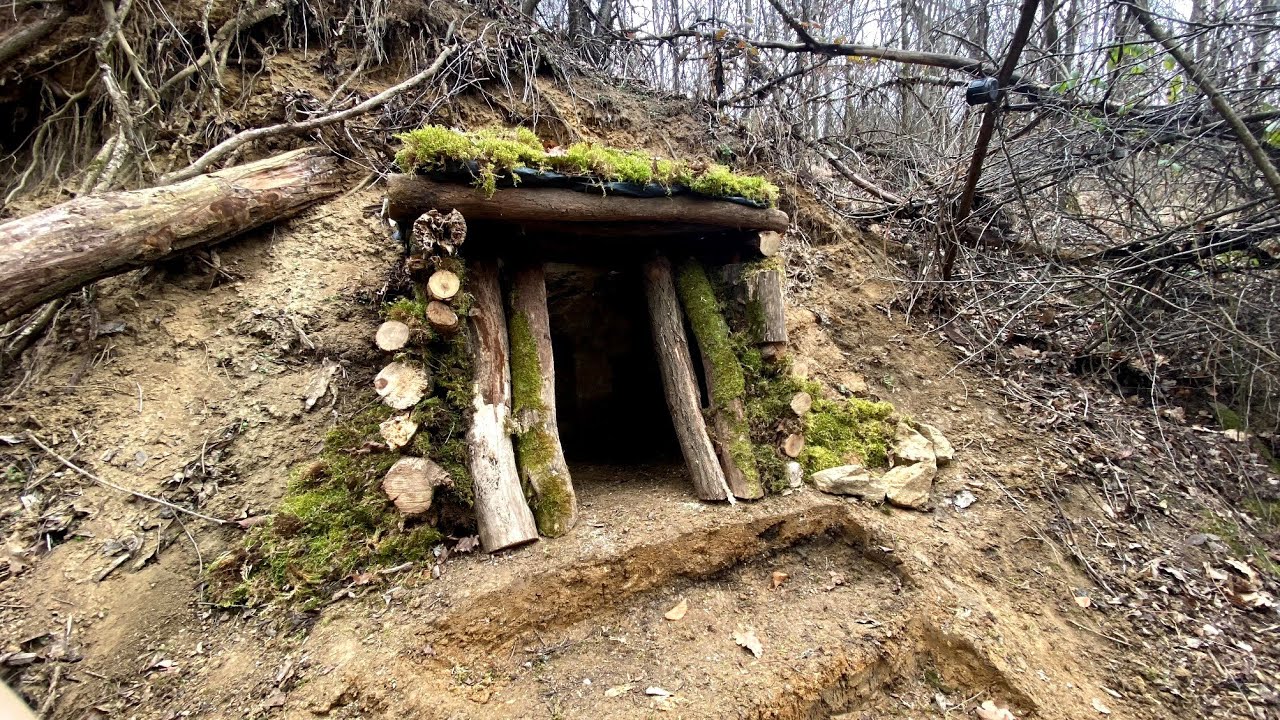 Building an Underground Secret Bunker for Survival | Fireplace Made of ...