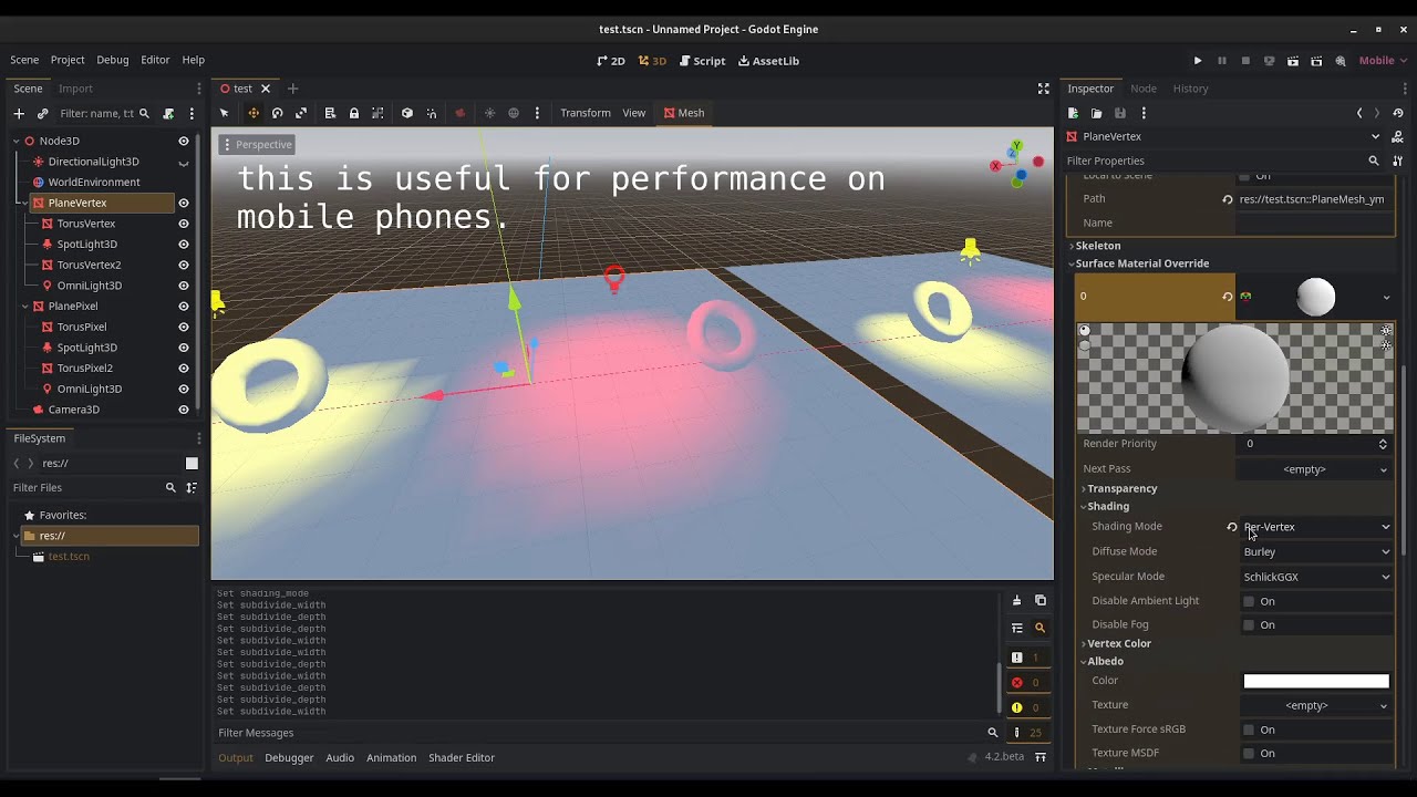 Vertex Lighting in Godot Engine 4 Showcase | test it now - YouTube