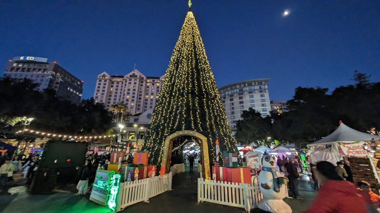 Christmas In The Park : lights& trees in San Jose/ Family Time - YouTube