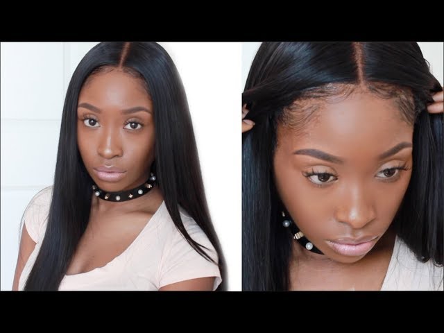 Straight Hair With Edges Done