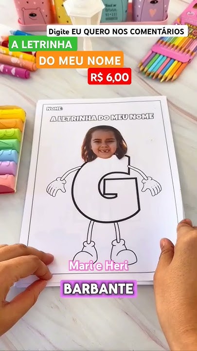 A LETRINHA DO MEU NOME 🖨️ arquivo vai em PDF pronto para impressão #pedagogia - YouTube