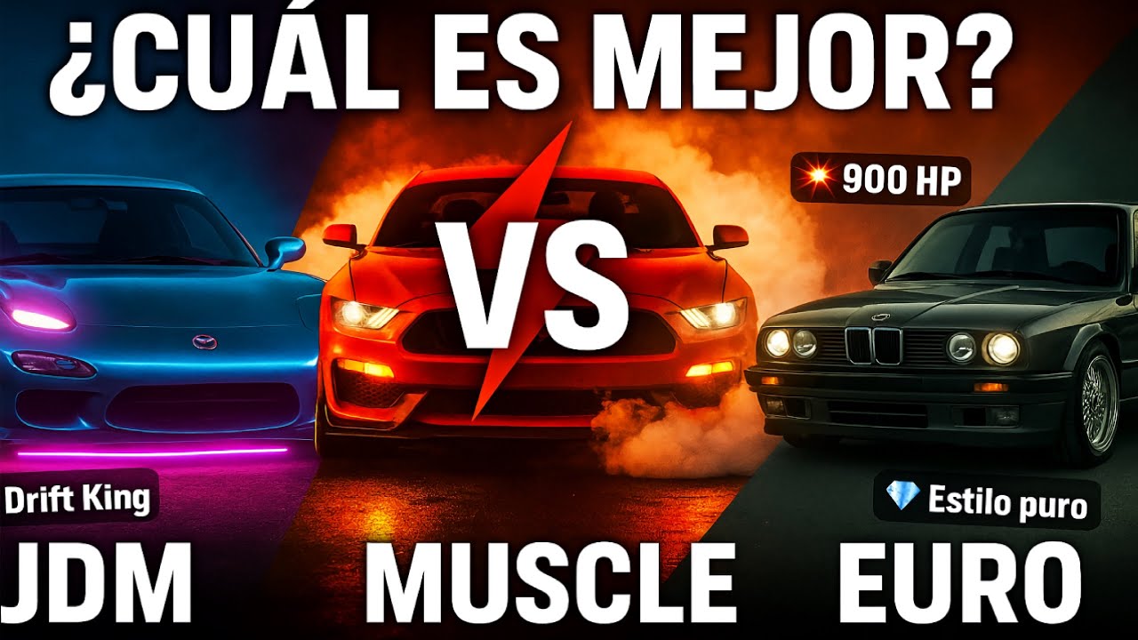 JDM vs MUSCLE vs EURO: ¿Cuál es el mejor estilo tuning del mundo? - YouTube