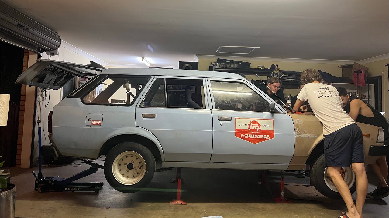 KE70 COROLLA 4AGE swap running + first drive - YouTube