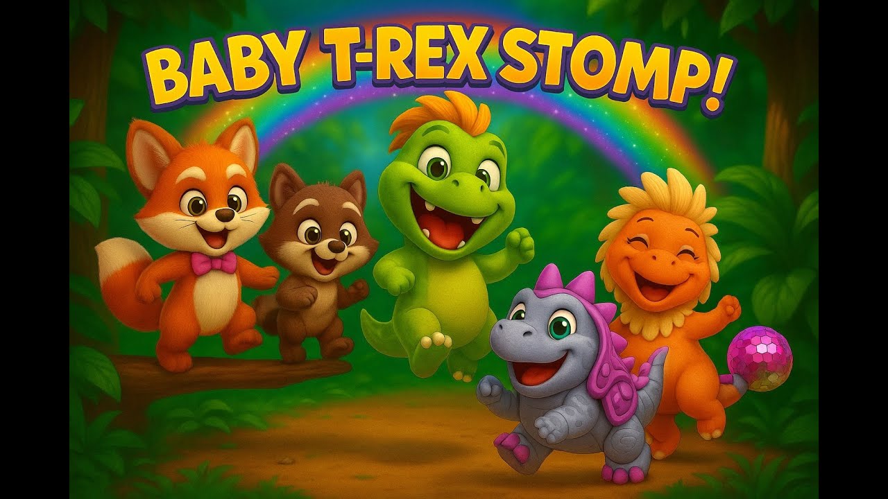 Tiny Arms T-Rex - Funny Dinosaur Song for Kids with Ruby & Roxy - Woof ...