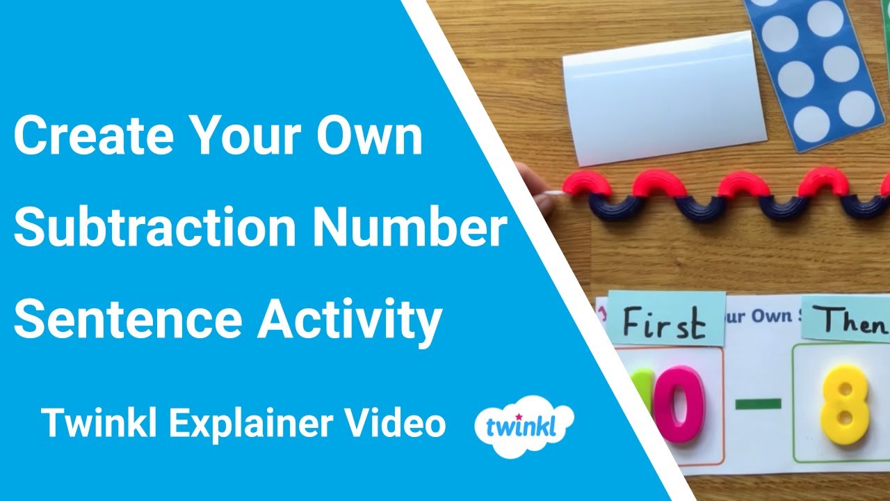 How to Create Your Own EYFS Subtraction Number Sentence Activity - YouTube