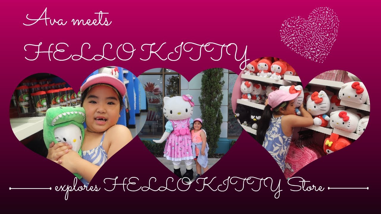 Ava meets HELLO KITTY & explores HELLO KITTY Store at Universal Studios ...