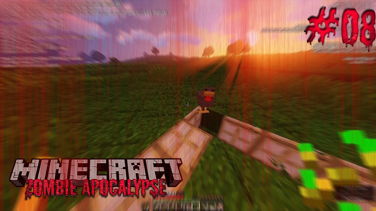 Membangun pertahanan pt.1 | Minecraft Zombie Apocalypse #8 - YouTube