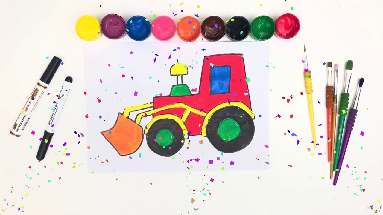 Working Machine | Ladle | Learn Drawing for Kids | Drawing For Children ...
