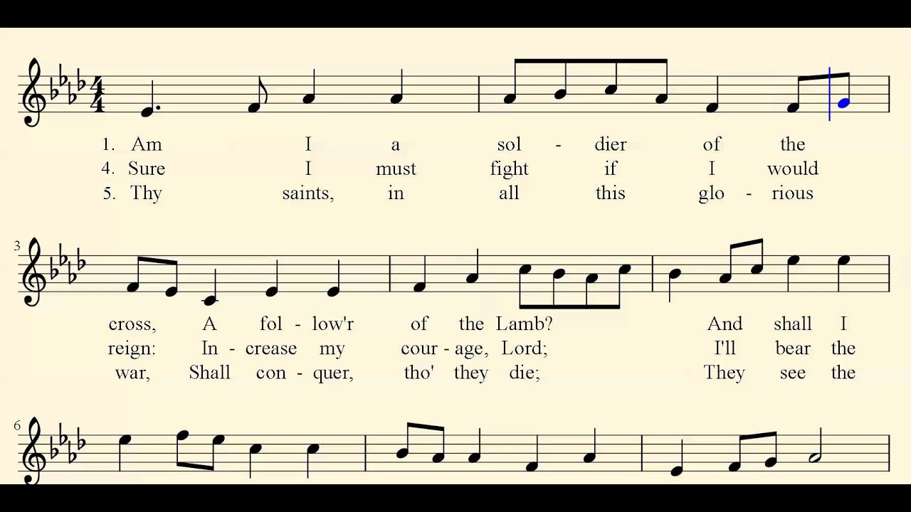 Am I A Soldier Of The Cross? - Church Song Gospel Hymn - MIDI Church ...