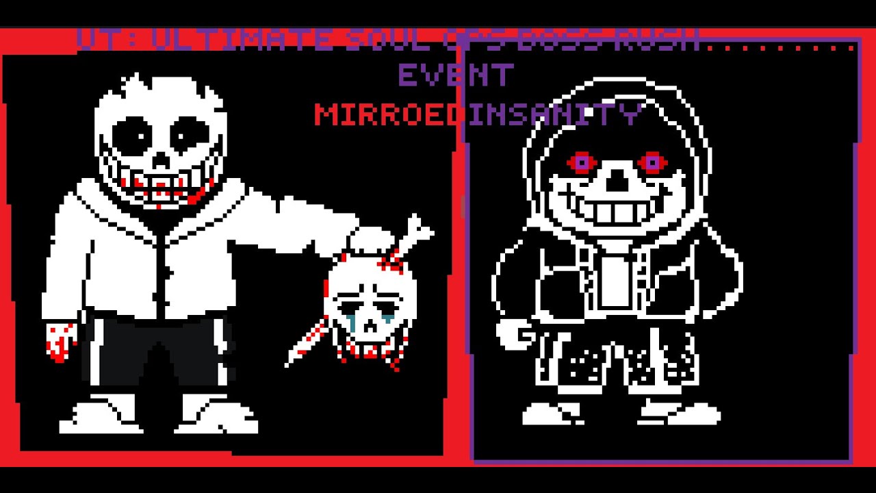 UT Ultimate soul ops boss rush. (Mirrored Insanity Both routes) - YouTube