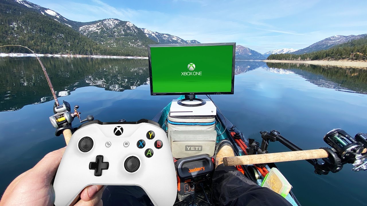 Ultimate Kayak GAMING SETUP While Fishing is Slow Catch & Cook - YouTube