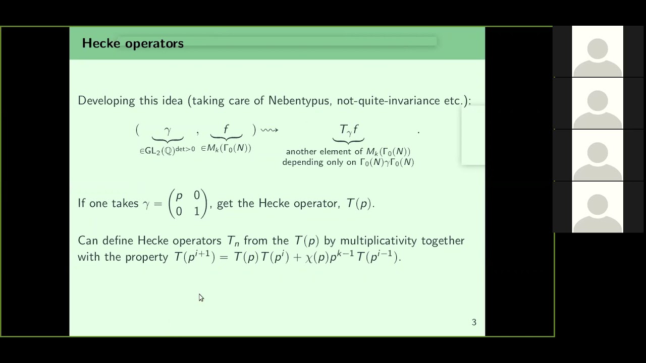 Sandeep Varma Lecture 5 (Automorphic representation) - YouTube