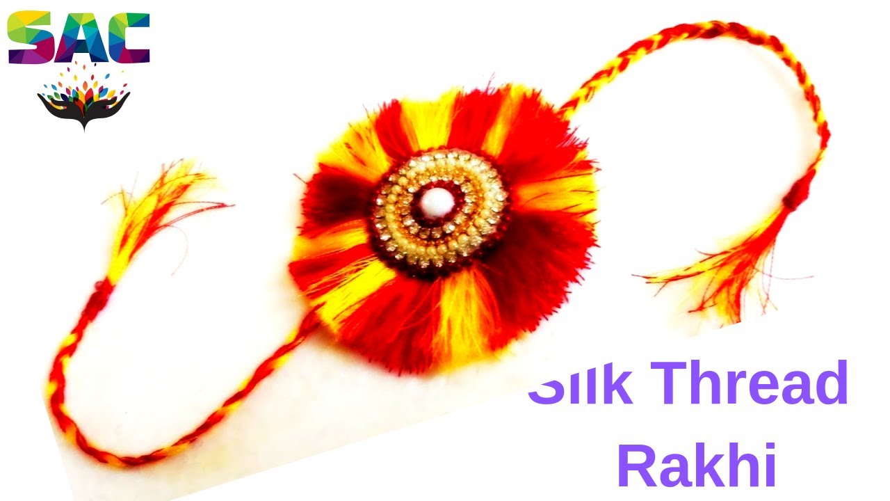 How to make rakhi | raksha bandhan | silk thread rakhi | rakhi making ...