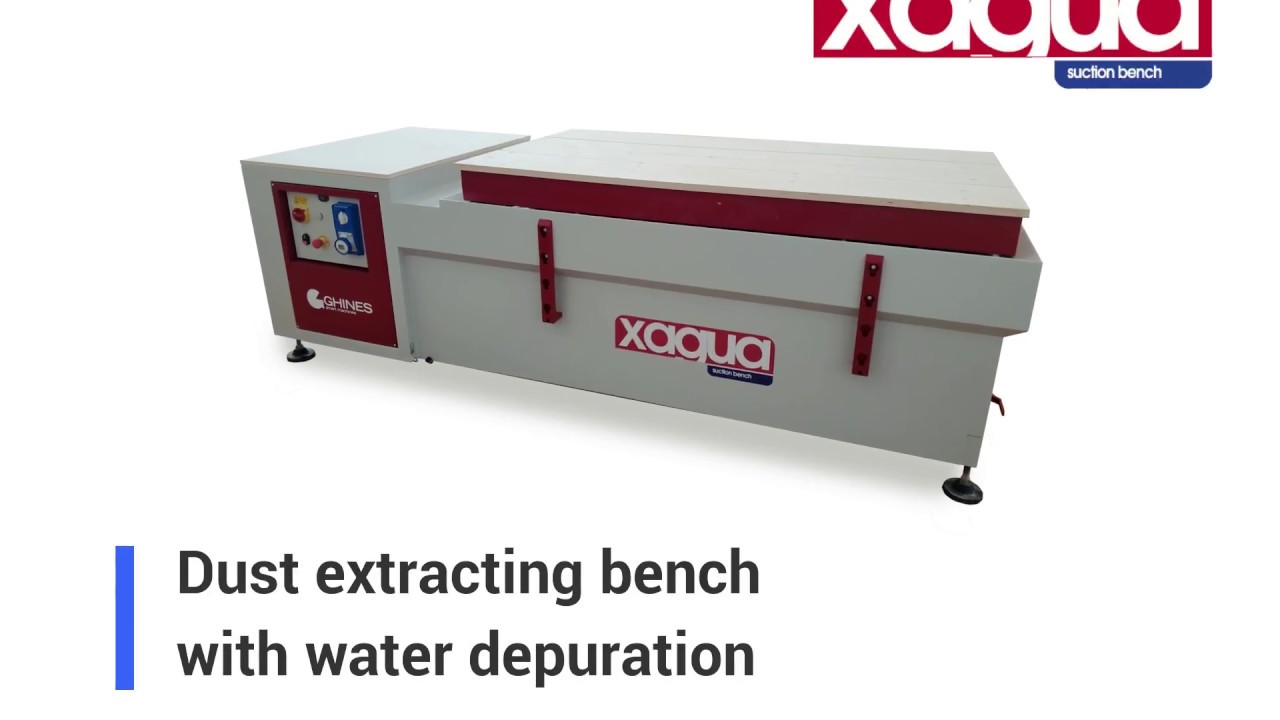 Stone dust collection system | Ghines Xagua suction bench - YouTube