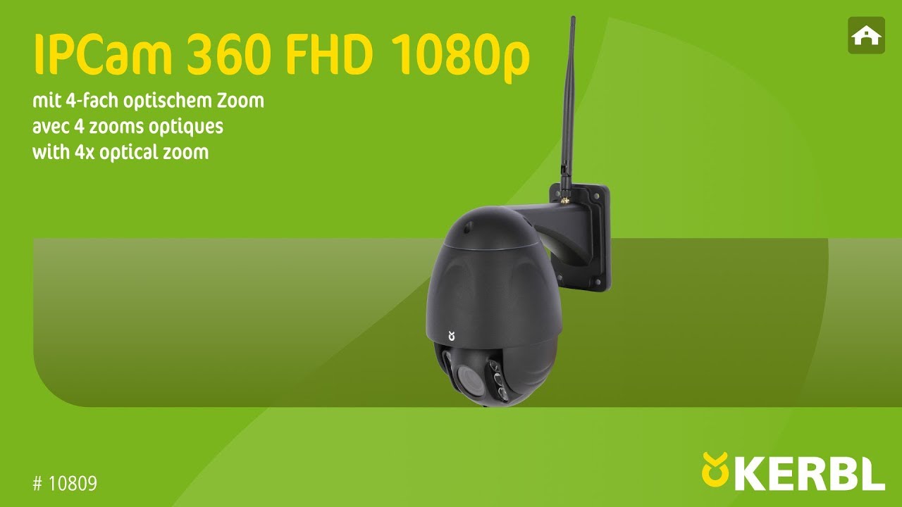 IPCam 360 FHD 1080p mit 4-fach optischem Zoom (#10809) (DE) - YouTube