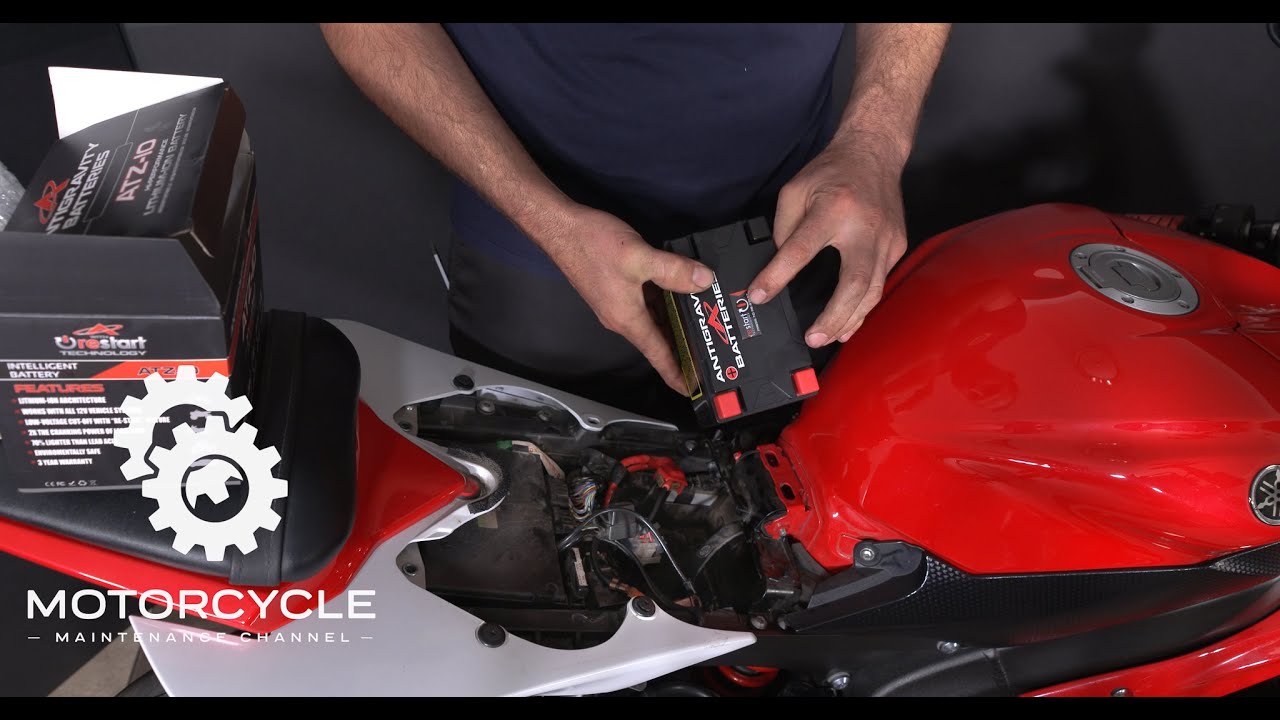 Yamaha R6 - Antigravity Lithium-Ion Battery Install - YouTube