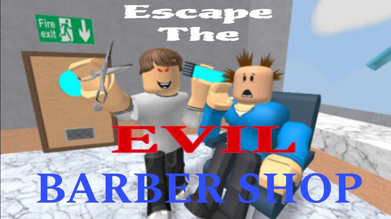 An EVIL BARBER tries to ruin my HAIR ┃ESCAPE THE EVIL BARBER SHOP ...