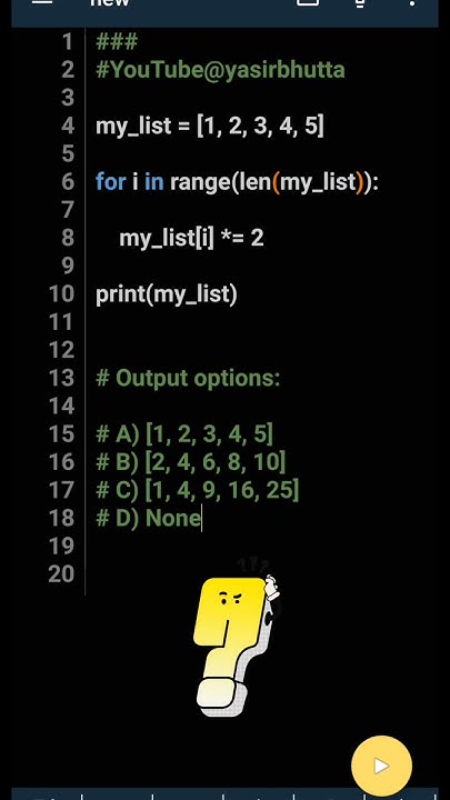 Python Quiz 35 Can You Guess The Output Of This Python Code List