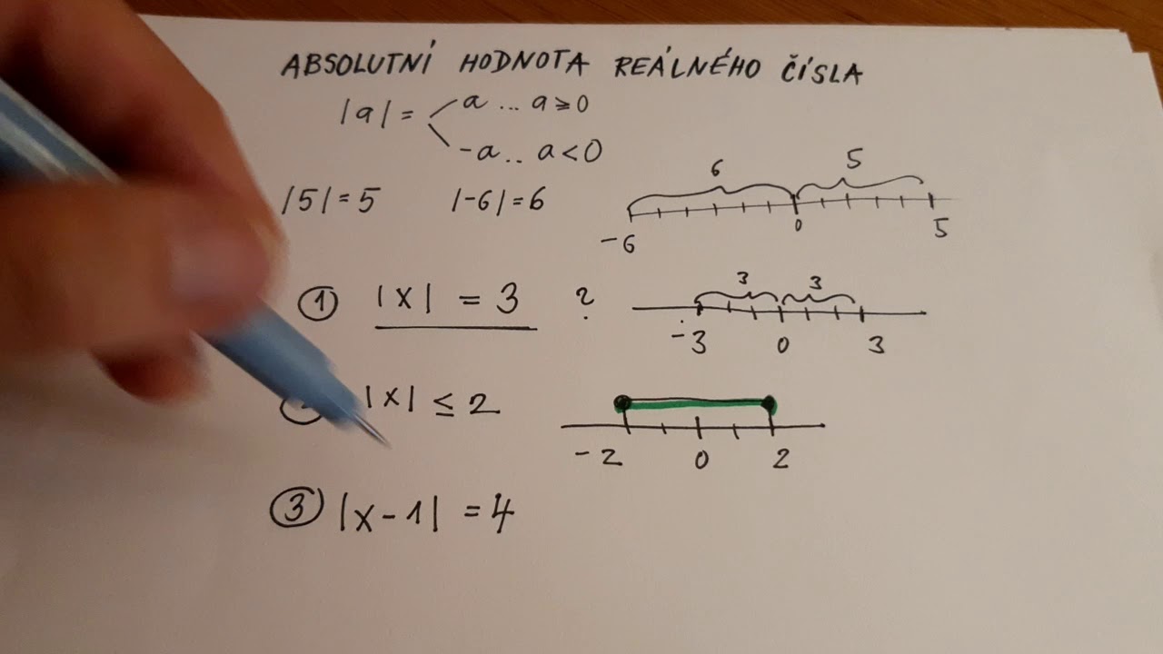 Jednoduché rovnice a nerovnice s absolutní hodnotou - YouTube
