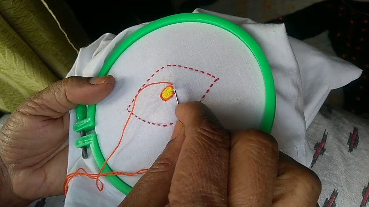 Hand Embroidery design tutorial (Easy to follow) || Embroidery School ...
