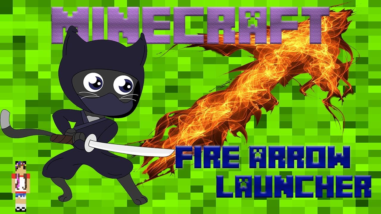 Minecraft Fire Arrow Launcher - Flaming Arrows - YouTube
