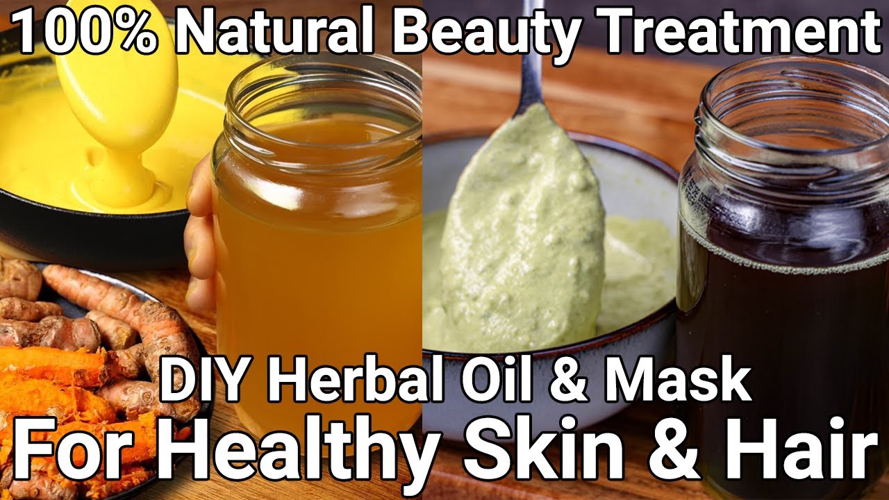 Homemade Herbal Oil & Face Mask Recipes with Curry Leaves & Turmeric ...