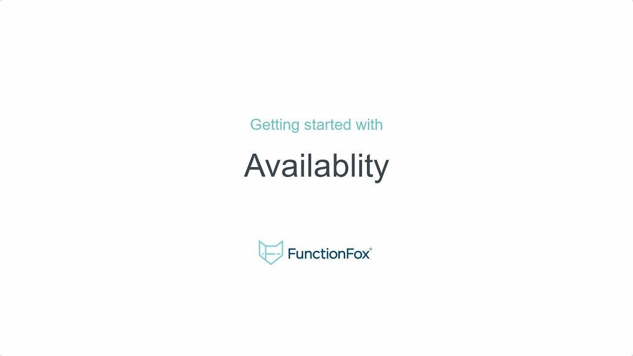 FunctionFox: Getting Started with Availability - YouTube