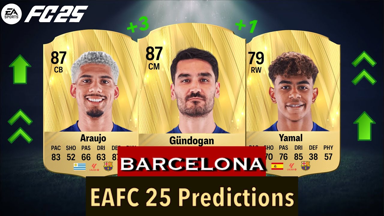 EAFC 25 / BARCELONA PLAYER RATINGS / (FIFA 25) 🔥 ft. Araujo, Gündogan ...