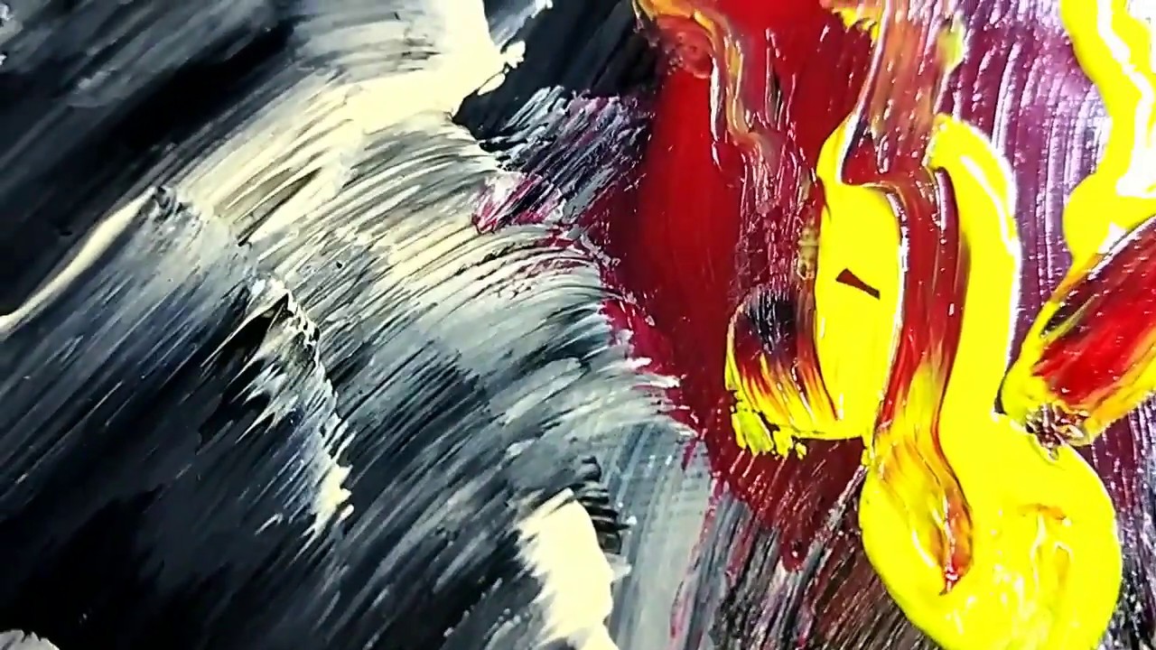 Slow Motion Acrylic Painting #30 - ChallengeColor - YouTube