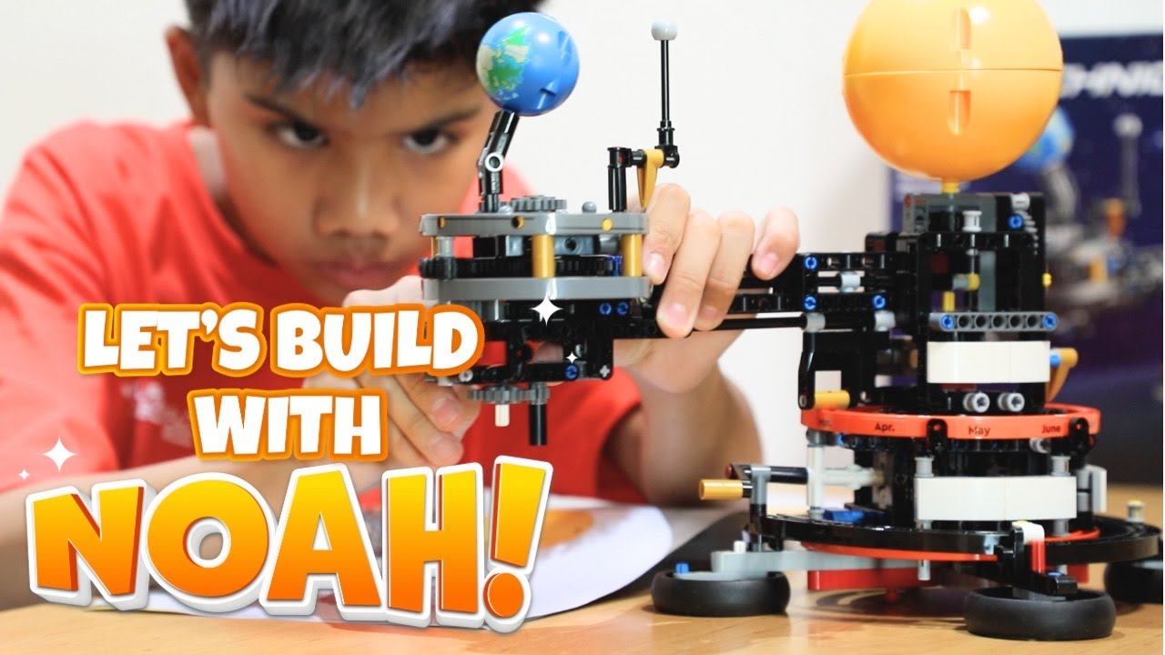 Let's Build With Noah - Planet Earth and Moon in Orbit - YouTube