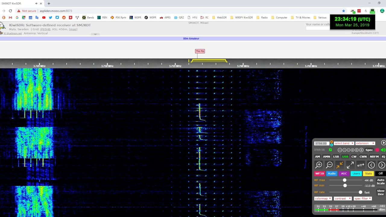 Strange whistling sound on "The Pip" frequency at 3756 kHz - YouTube