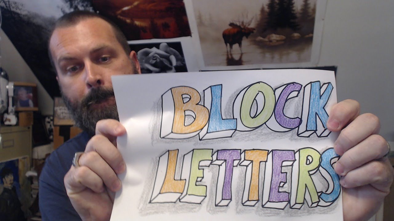 One Point Perspective -- Block Letters - YouTube