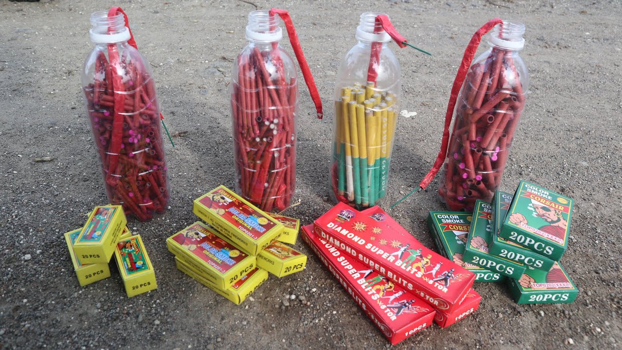 EXPERIMENT NYUMET SEMUA MERCON KOREK 4 BOTOL SEKALIGUS!!! LIHAT INI ...