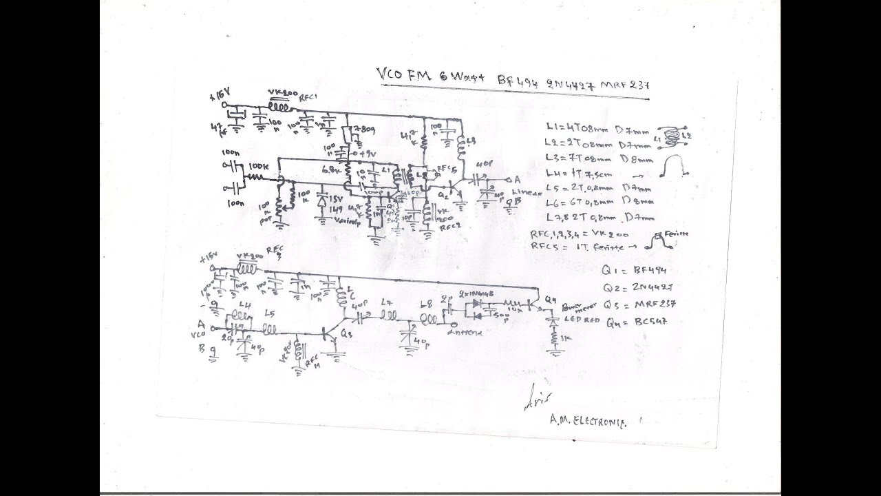 vco fm bf494 2n4427 and final linear with mrf237 6 Watt - YouTube