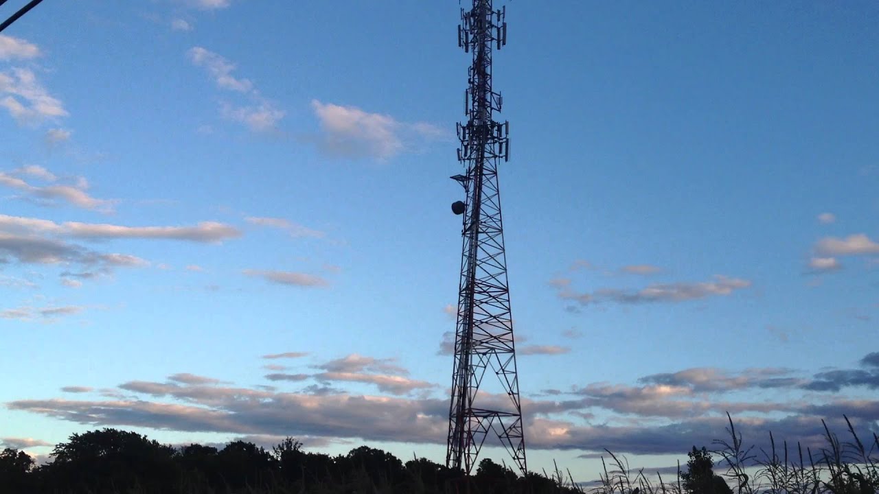 Cellphone tower in the evening - YouTube