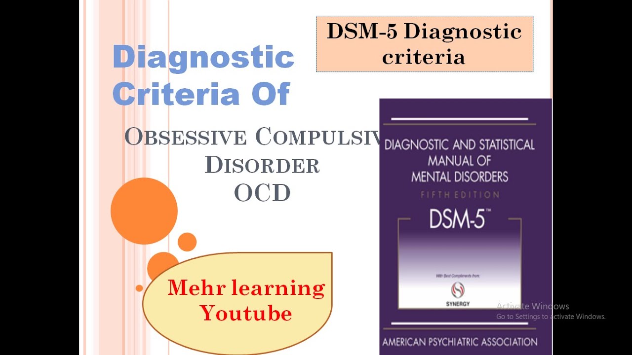 OCD diagnostic criteria in DSM-5| urdu/hindi lecture. - YouTube