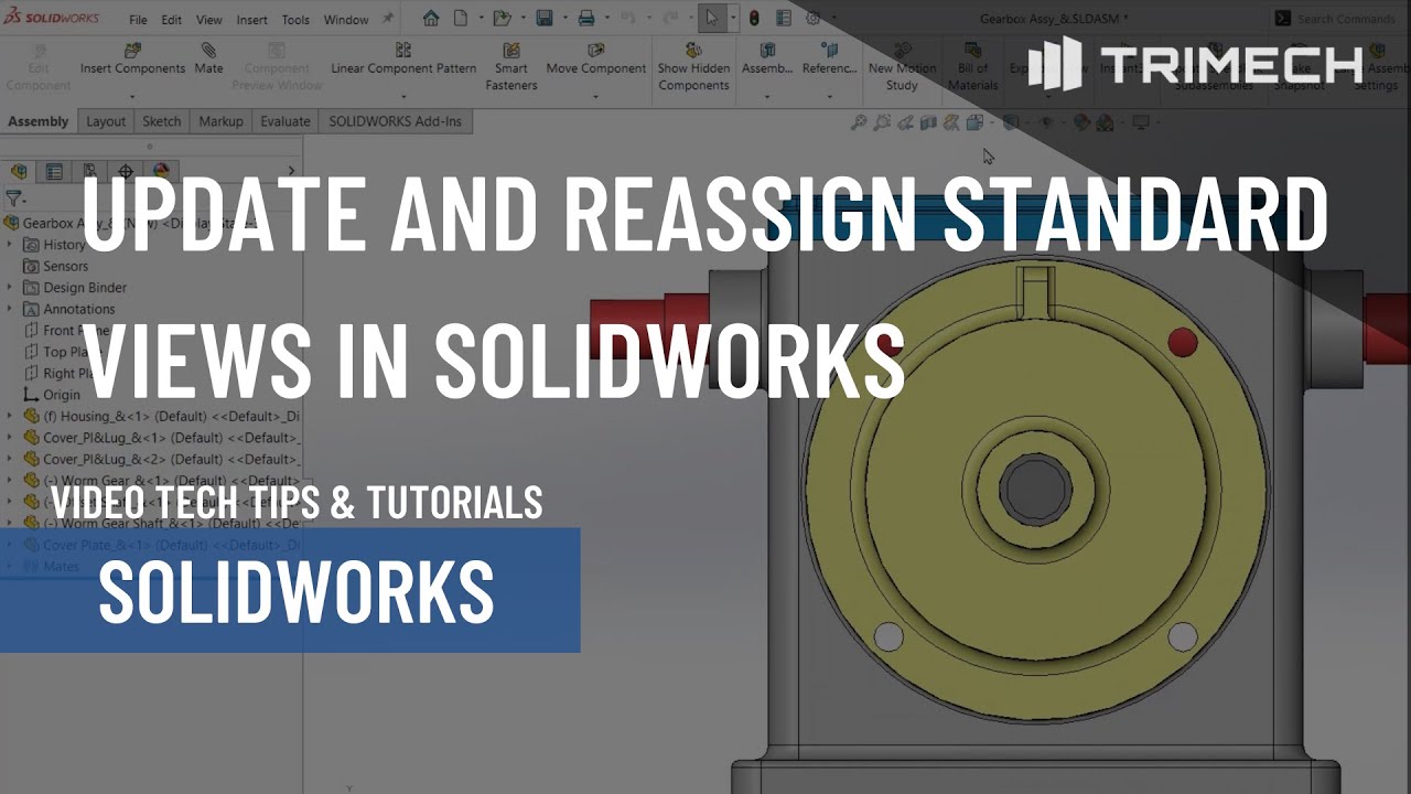 Update and Reassign Standard Views in SOLIDWORKS - YouTube