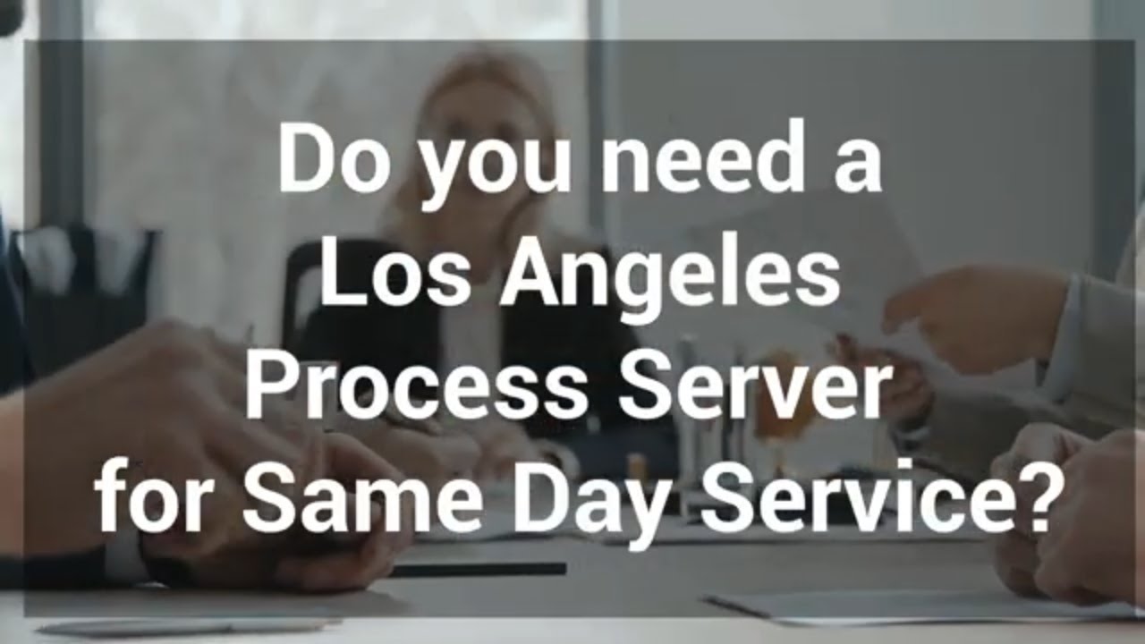 Process Server near me in Los Angeles- 310-800-2378 - YouTube