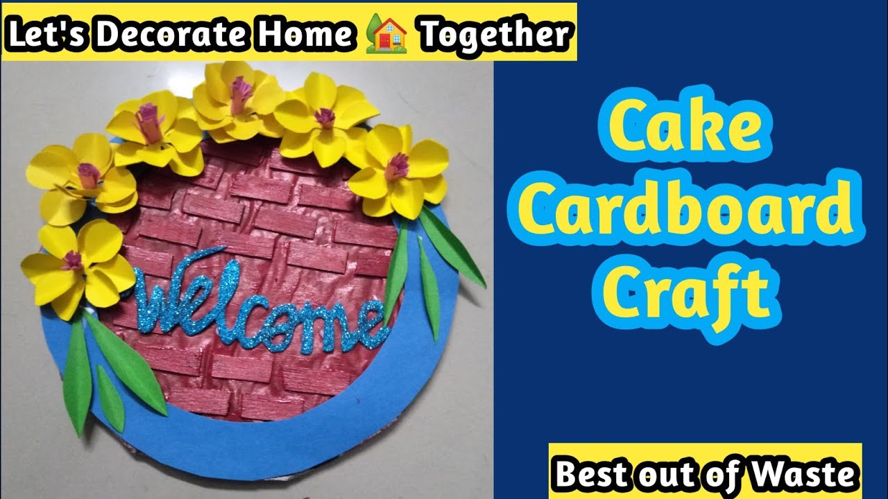 Reuse cake base || DIY home decor || DIY with waste Cardboard || Cake ...