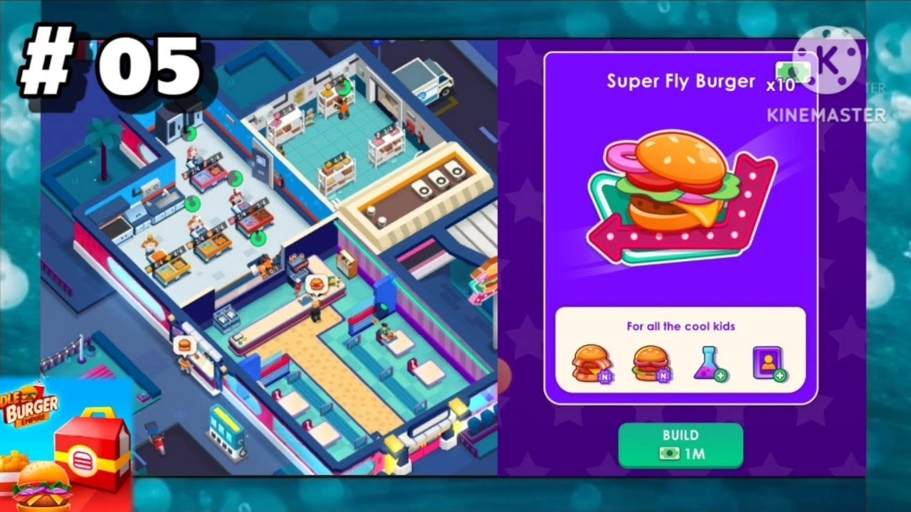 Idle Burger Empire Tycoon - New Super Fly Burger Shop #05 - YouTube