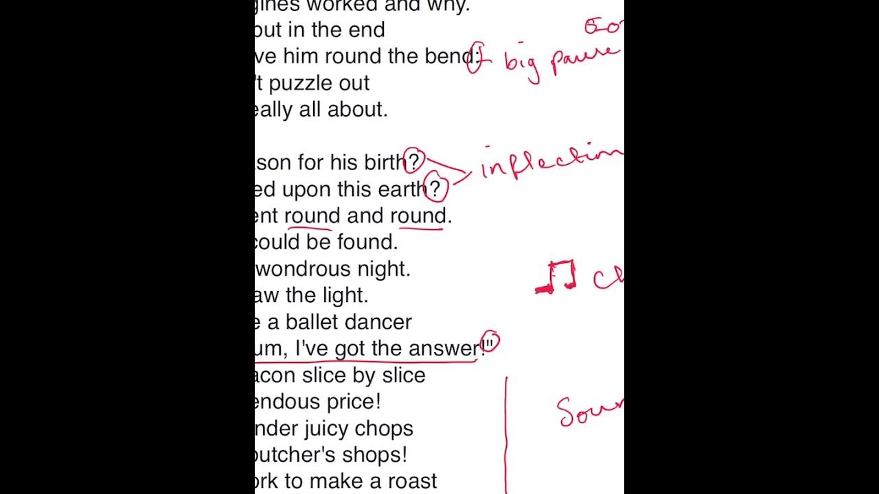 Year 5. How to annotate a poem. The Pig by Roald Dahl - YouTube