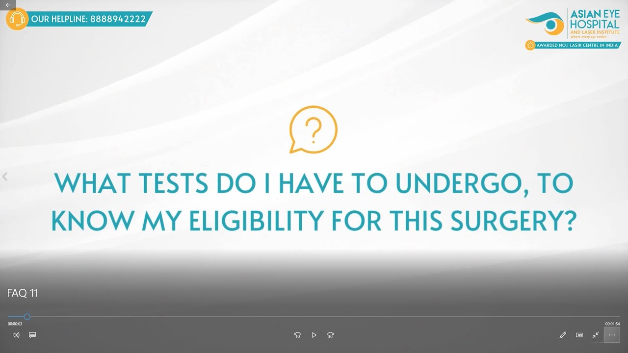 What test do i have to undergo, to know my eligibility for the surgery ...