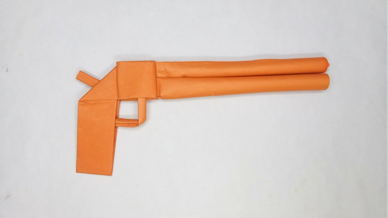 How to Make Easy Paper Gun ( No Glue No Tape) | Paper Gun Origami ...