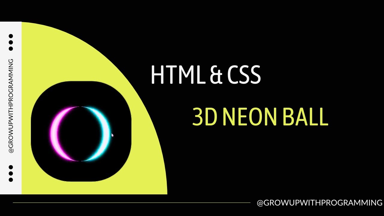 Neon Ball in CSS - YouTube