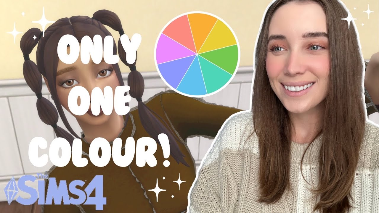 Making a Sim Using Only 1 Colour in The Sims 4! 🤎Create a Sim Challenge ...